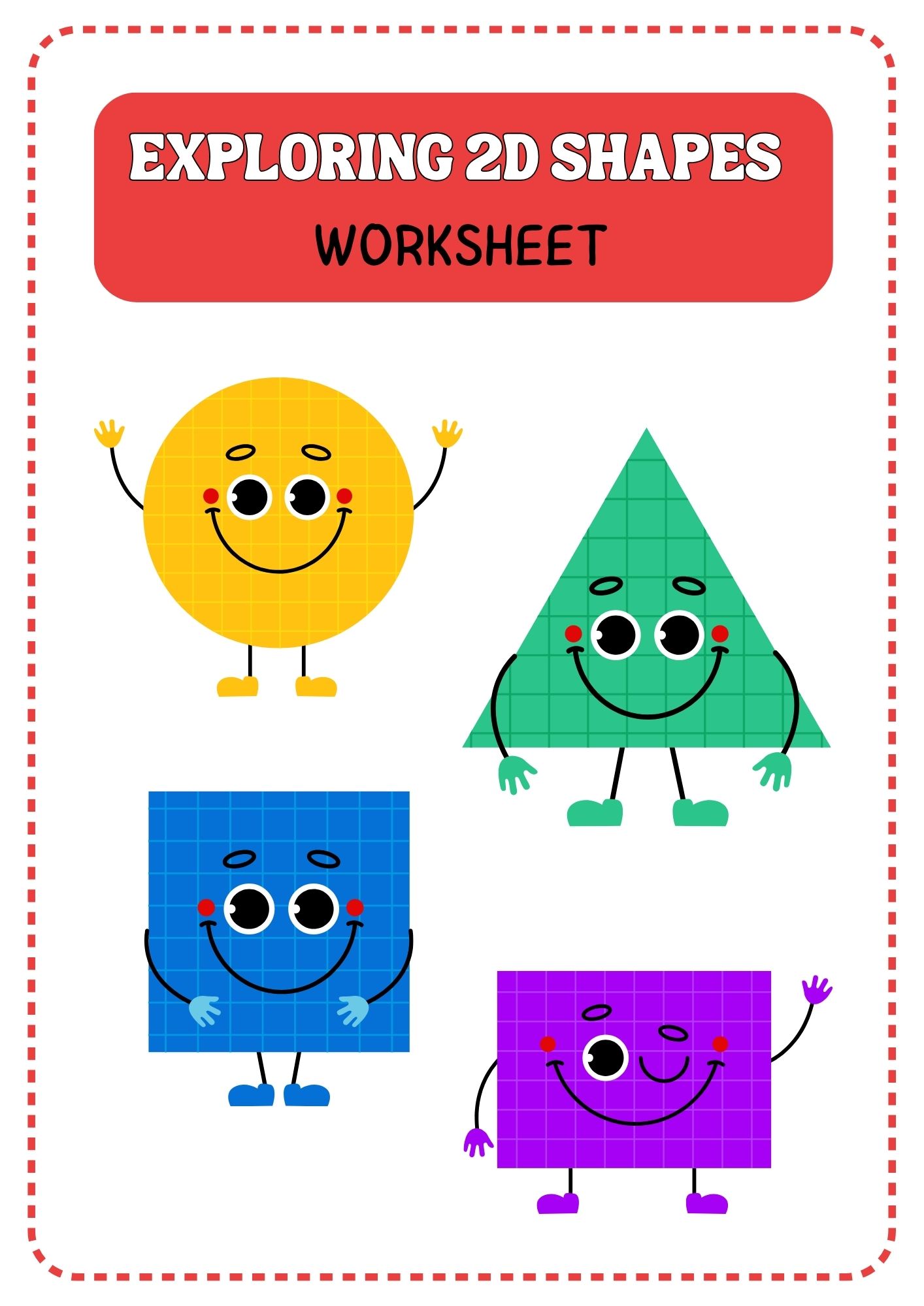 Exploring 2D Shapes Worksheet - PrepYourLesson