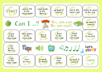 Activity board game CAN I ? - PrepYourLesson