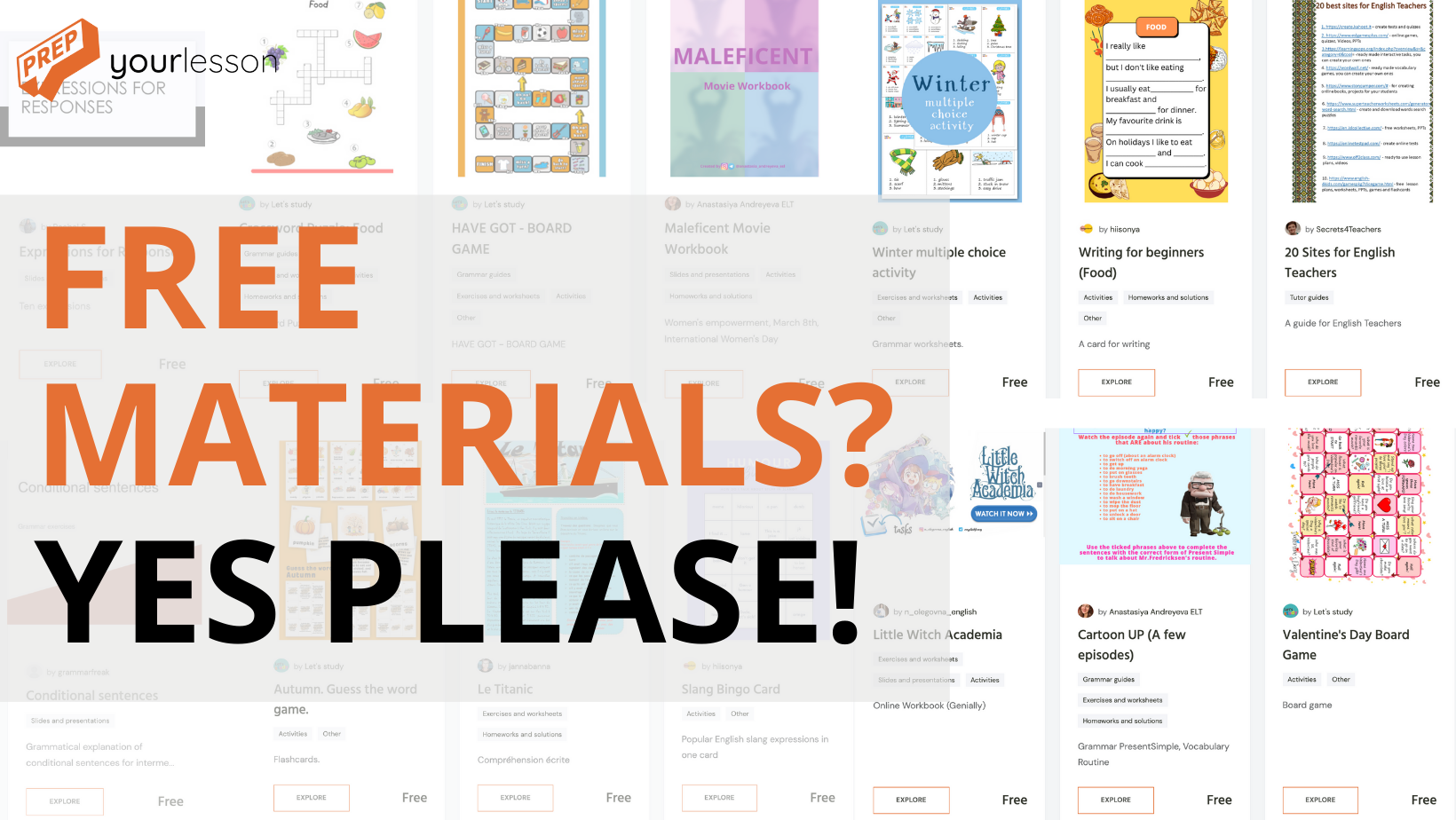 Free Materials? Yes Please! - PrepYourLesson